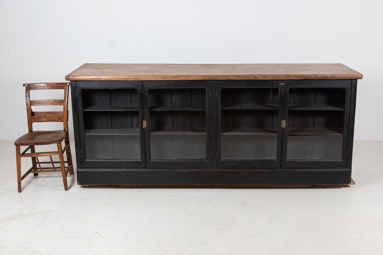 19thC English Ebonised Double Sided Mahogany Shop Counter at 1stDibs