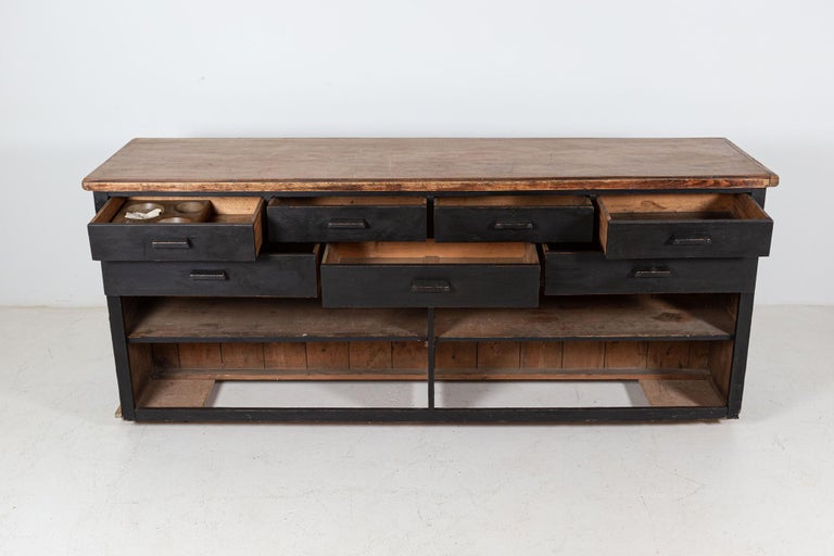 19thC English Ebonised Double Sided Mahogany Shop Counter at 1stDibs