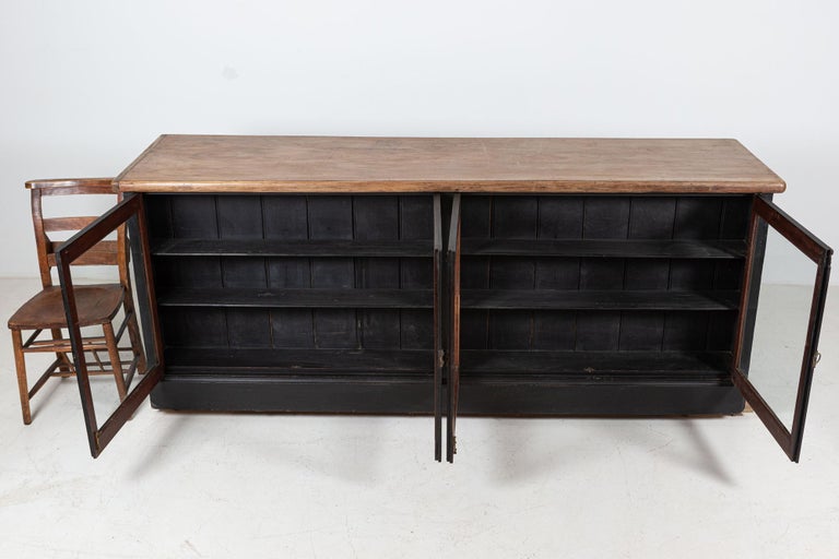 19thC English Ebonised Double Sided Mahogany Shop Counter at 1stDibs