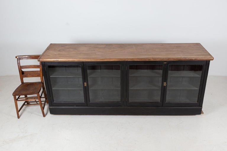19thC English Ebonised Double Sided Mahogany Shop Counter at 1stDibs