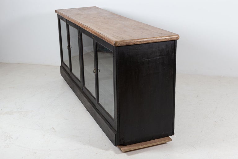 19thC English Ebonised Double Sided Mahogany Shop Counter at 1stDibs