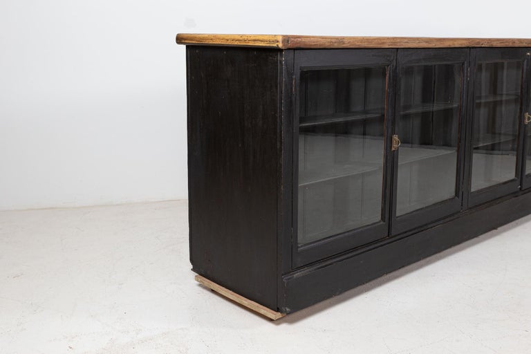 19thC English Ebonised Double Sided Mahogany Shop Counter at 1stDibs