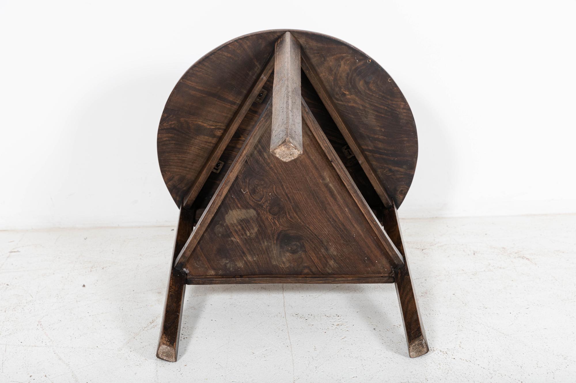 19thC English Elm Tiered Cricket Table at 1stDibs