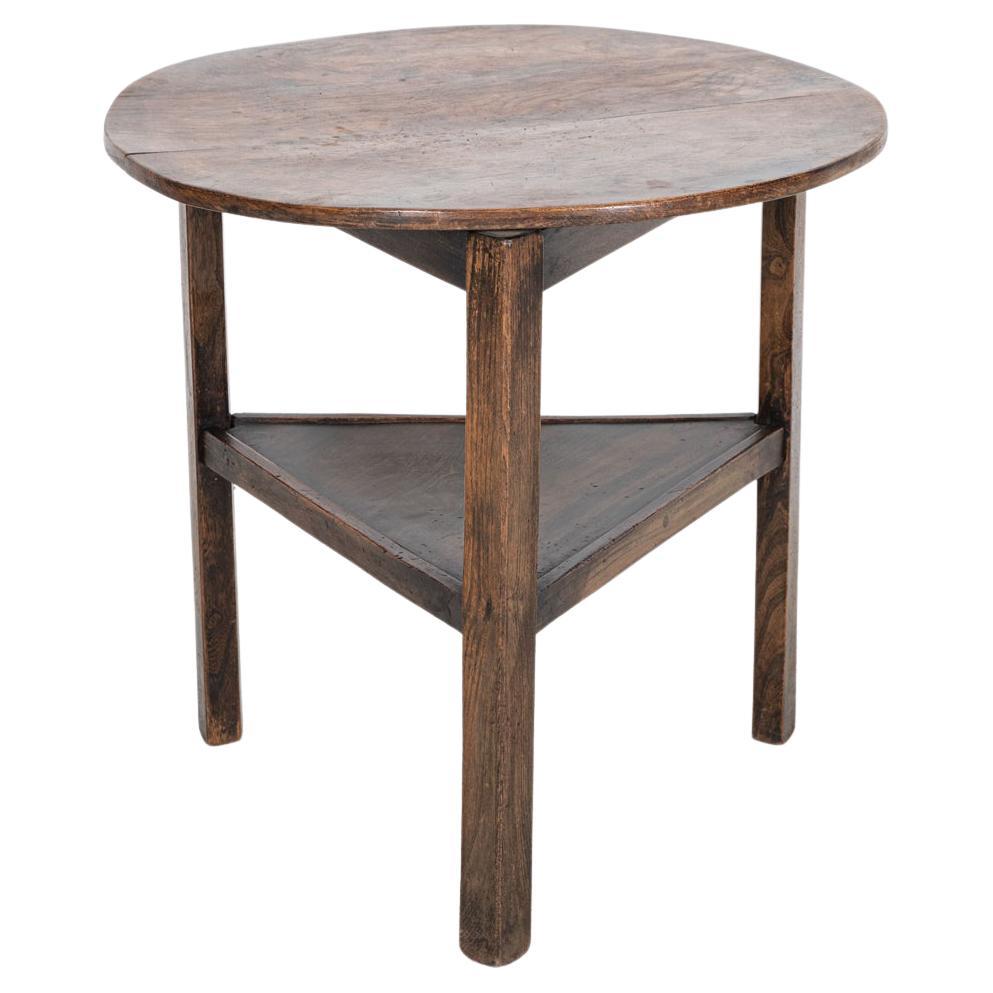 19thC English Elm Tiered Cricket Table at 1stDibs