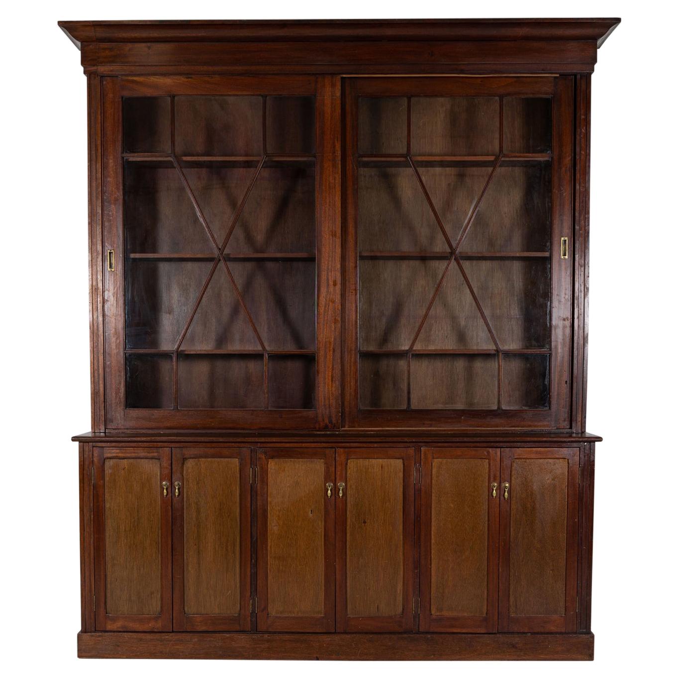 Gillows Atributed Astral Glazed Georgian 1800 Satinwood Mahogany Bureau ...