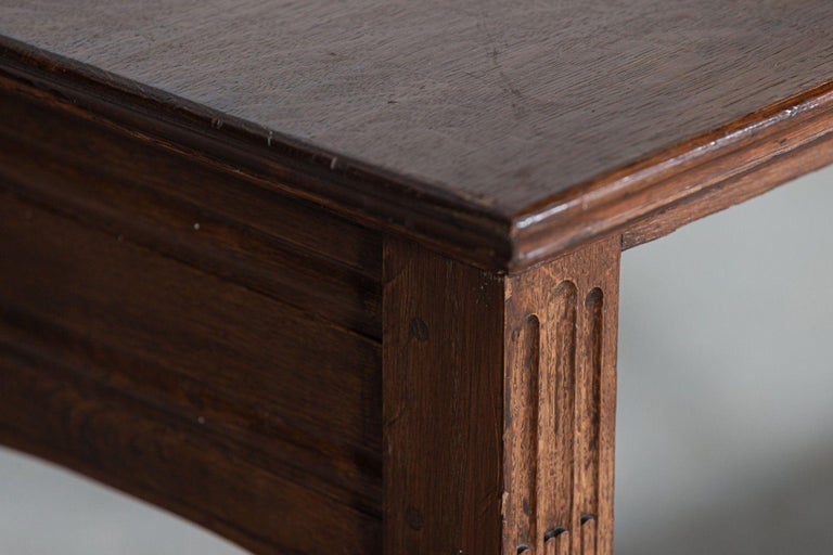 19thC English Oak Bank Cashiers Table For Sale at 1stDibs