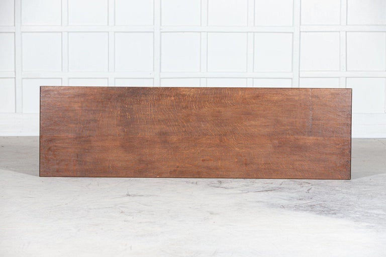 19thC English Oak Bank Cashiers Table For Sale at 1stDibs