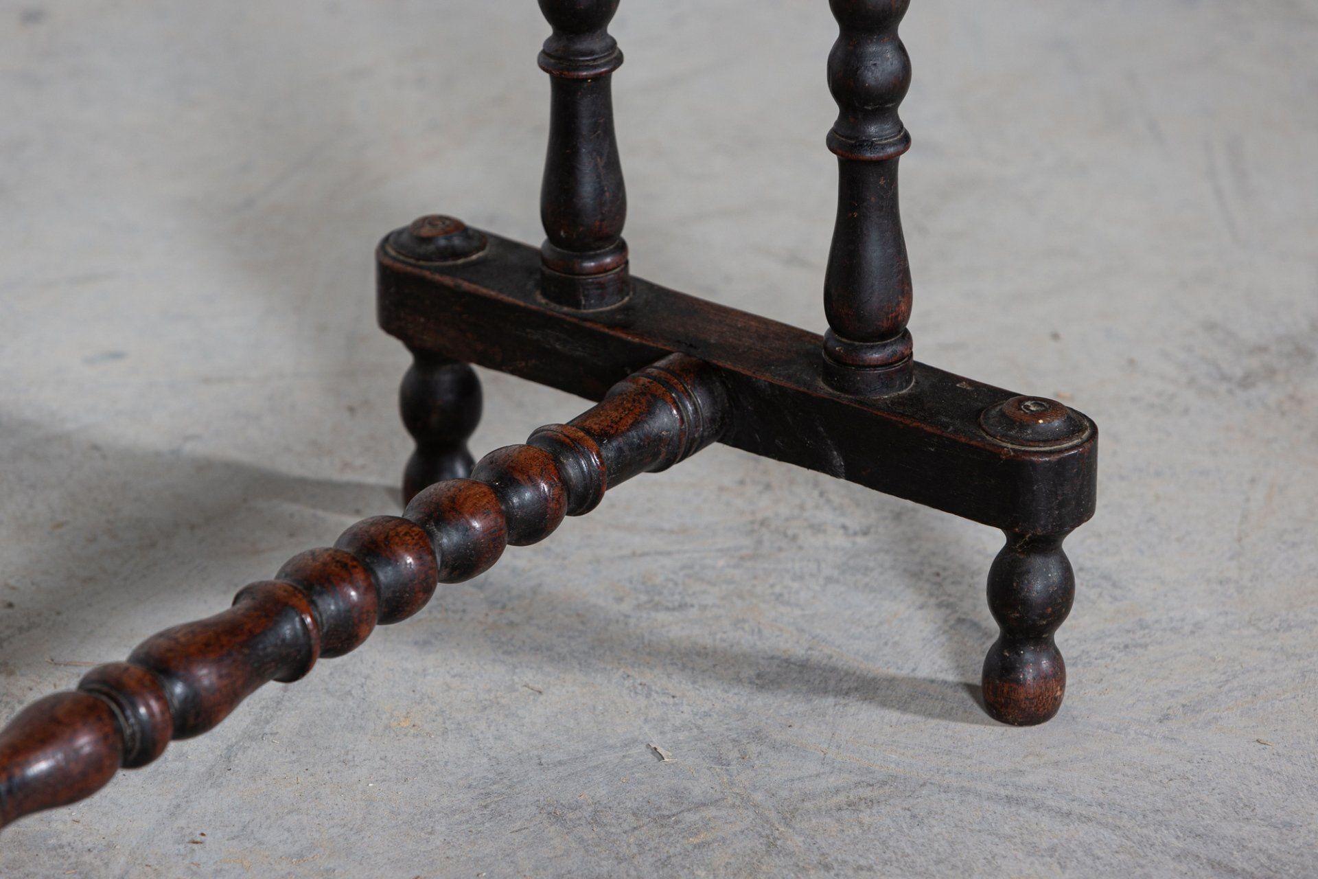 19thC English Oak and Pine Bobbin Table For Sale at 1stDibs