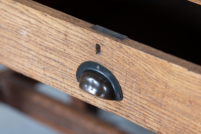 19thC English Oak Work Mill Table For Sale at 1stDibs