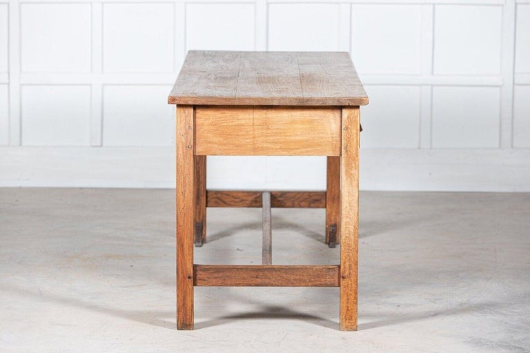 19thC English Oak Work Mill Table For Sale at 1stDibs