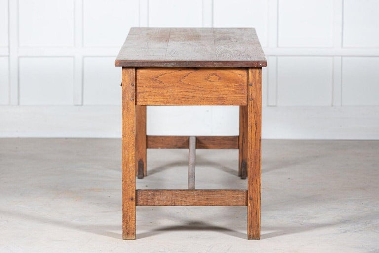 19thC English Oak Work Mill Table For Sale at 1stDibs