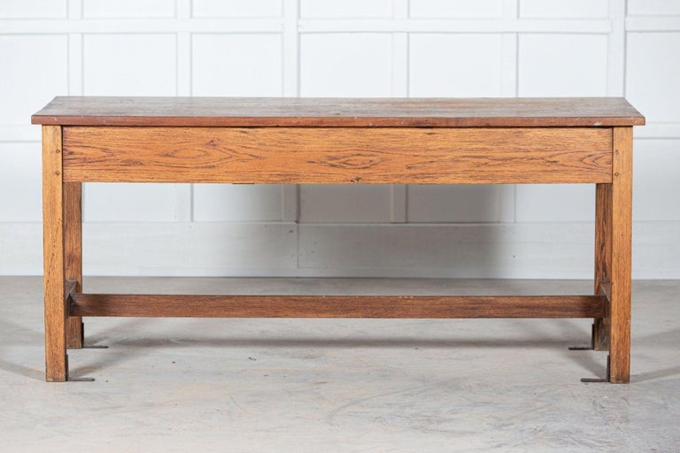 19thC English Oak Work Mill Table For Sale at 1stDibs
