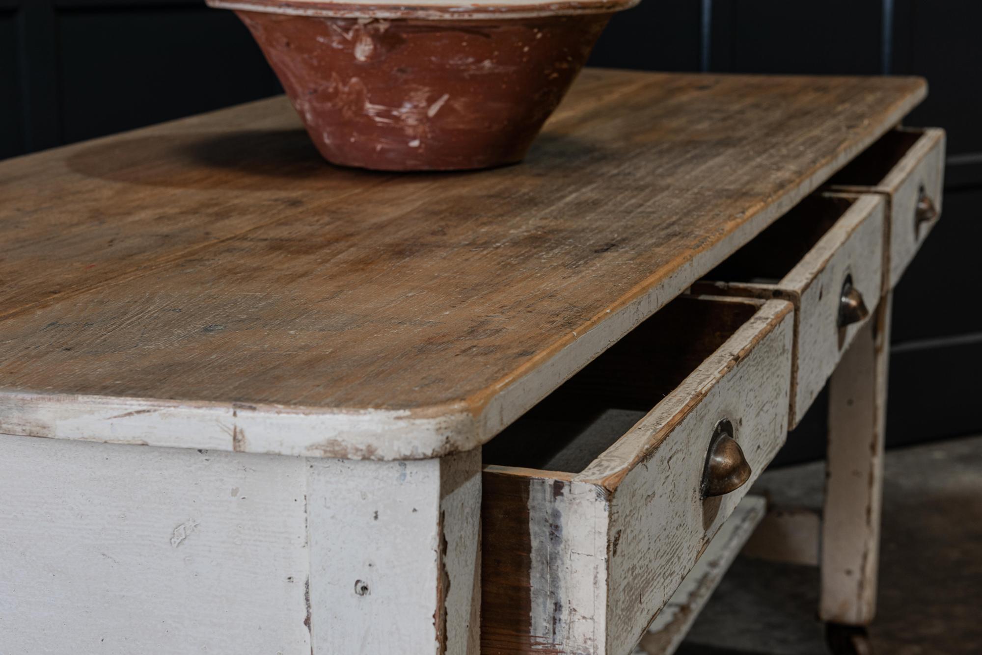 19th Century English Painted Prep Table at 1stDibs | english prep table