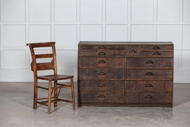 19th C English Pine Printers Bank of Drawers For Sale at 1stDibs
