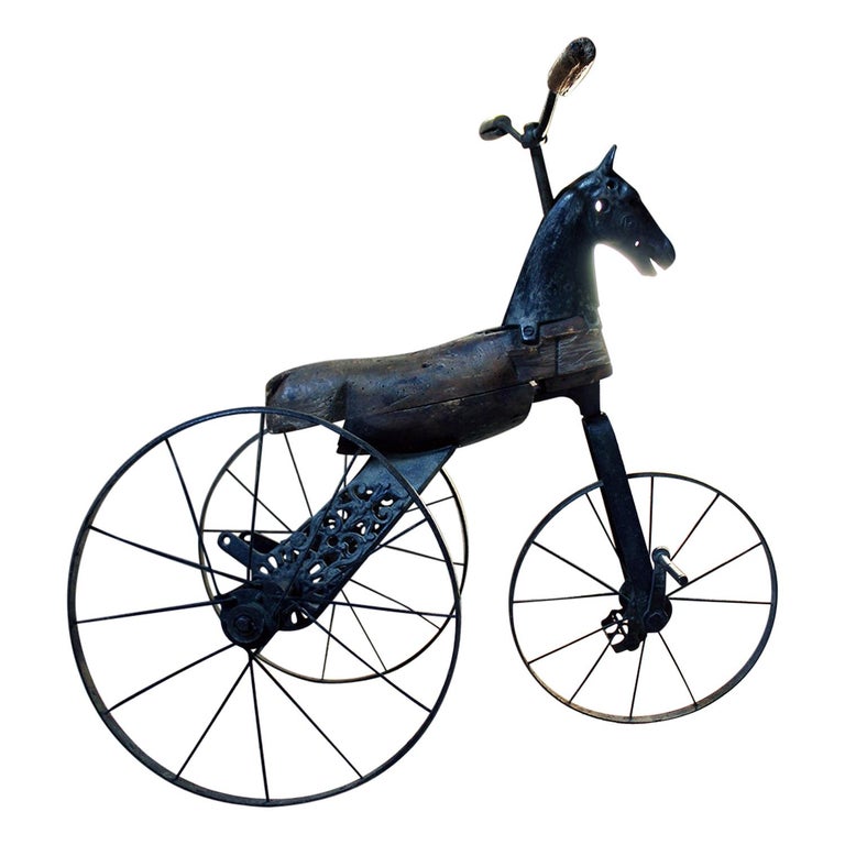 19th Century French Childs Horse Velocipede Tricycle, circa 1870 at 1stDibs