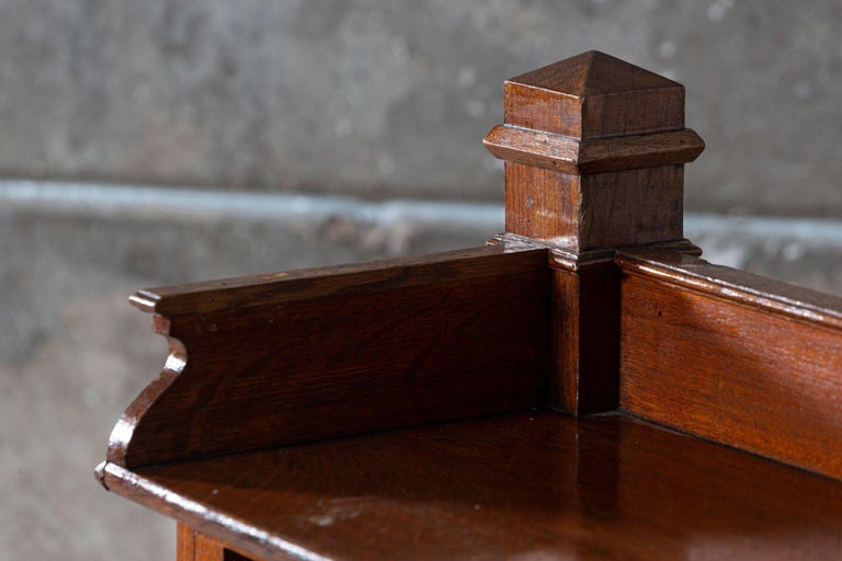 19thC French Oak Bank Counter Desk For Sale at 1stDibs