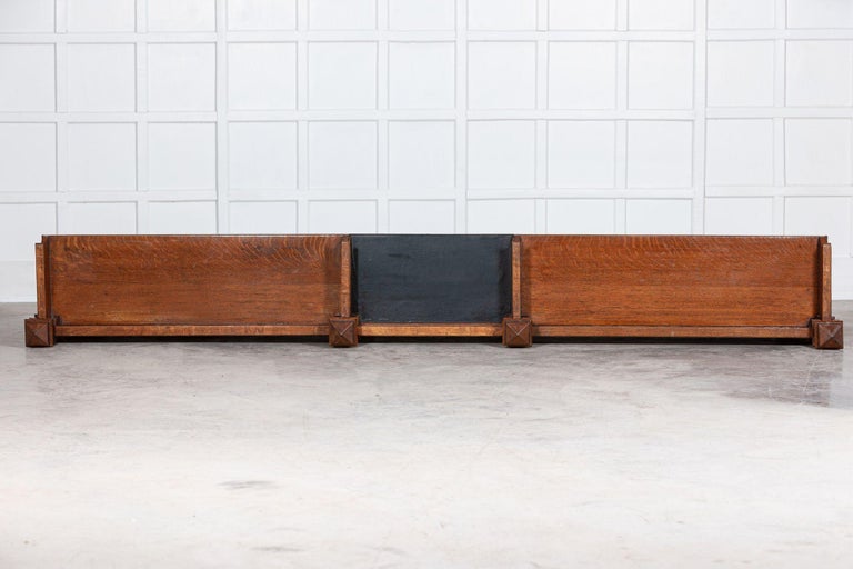19thC French Oak Bank Waiting Bench For Sale at 1stDibs