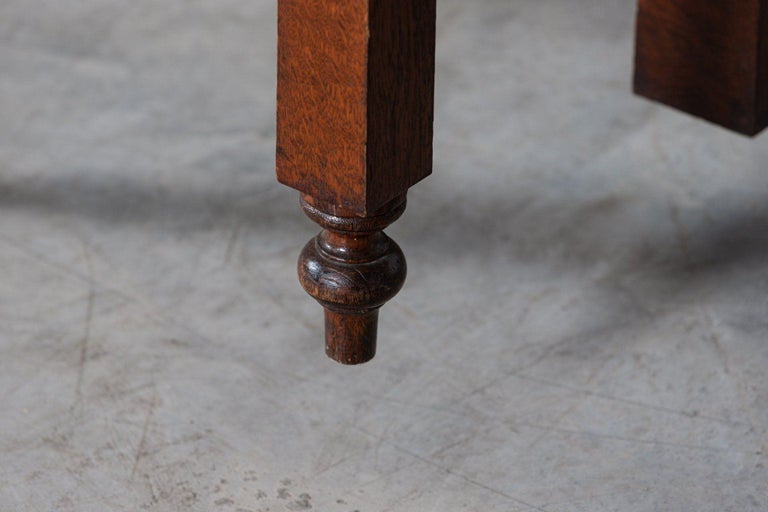 19thC French Oak Bank Waiting Bench For Sale at 1stDibs