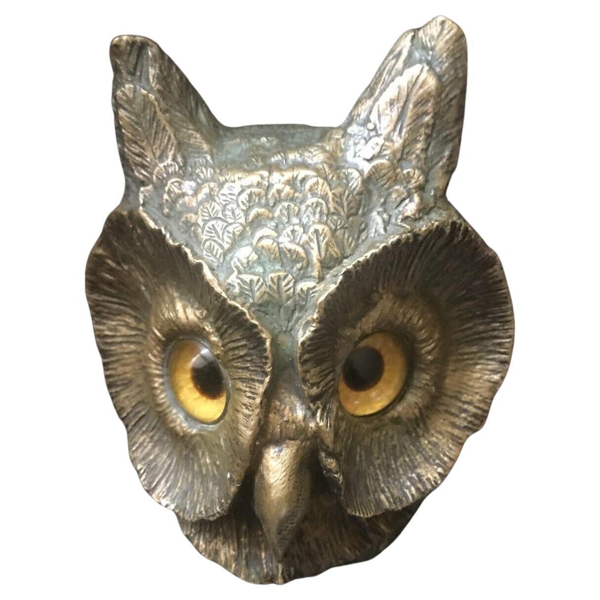 19thc French Original Bronze Owl Sculpture Signed by Paul Louis Loiseau ...