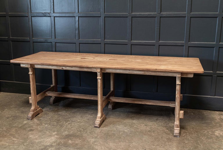 19th C French Pitch Pine Refectory Table at 1stDibs