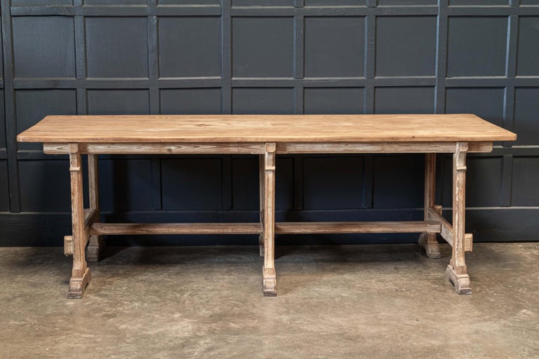 19th C French Pitch Pine Refectory Table at 1stDibs