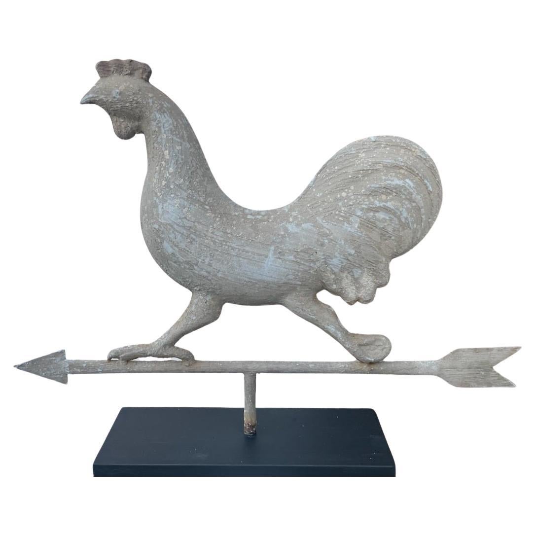 19Thc Full Body Original Painted Rooster Weather Vane For Sale at 1stDibs