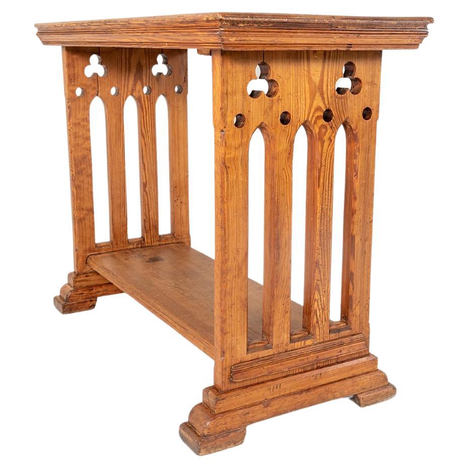 Antique English Gothic Revival Console Table at 1stDibs