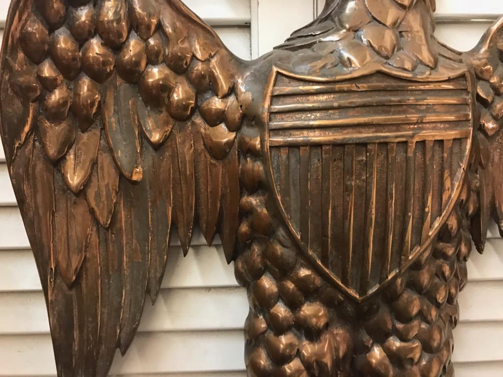 19th Century Heavy Copper Eagle Plaque with Copper Chain For Sale at ...