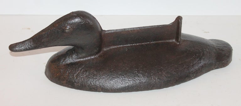 19th Century Iron Duck Door Stop / Boot Scraper in One at 1stDibs