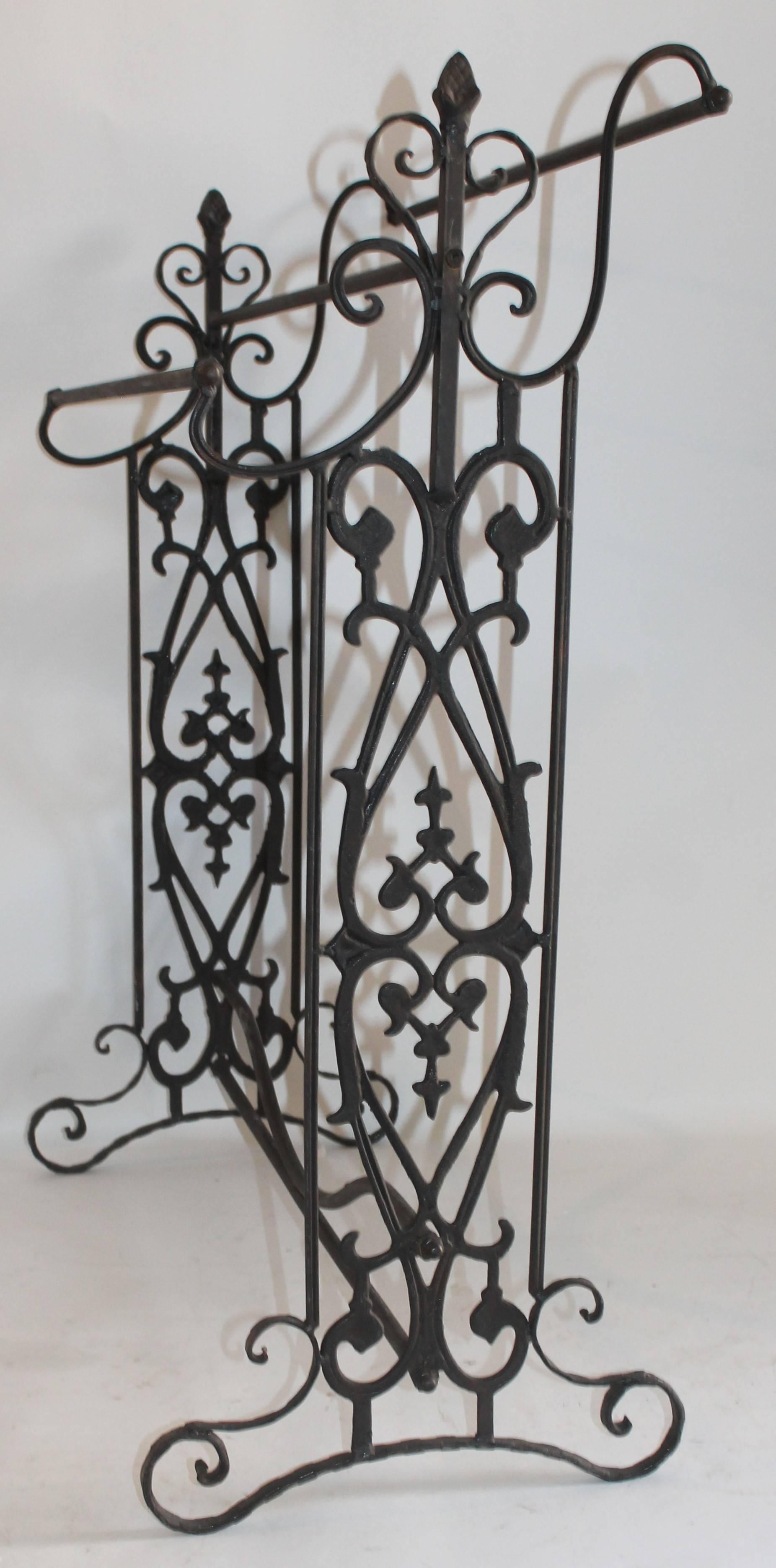 19th Century Iron Quilt and Blanket Rack at 1stDibs | iron quilt rack ...