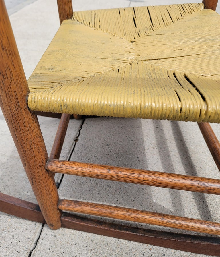 19Thc Ladder Back Rocking Chair For Sale at 1stDibs