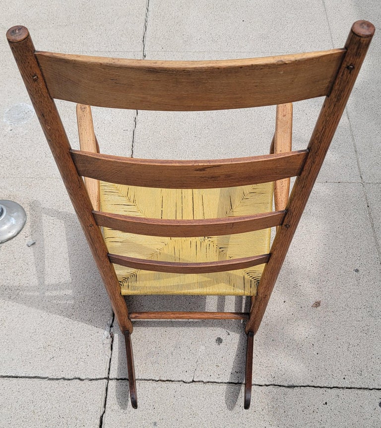 19Thc Ladder Back Rocking Chair For Sale at 1stDibs