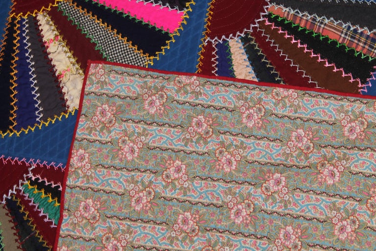 19th C Lancaster County, Pennsylvania Wool Fans Quilt For Sale at 1stDibs