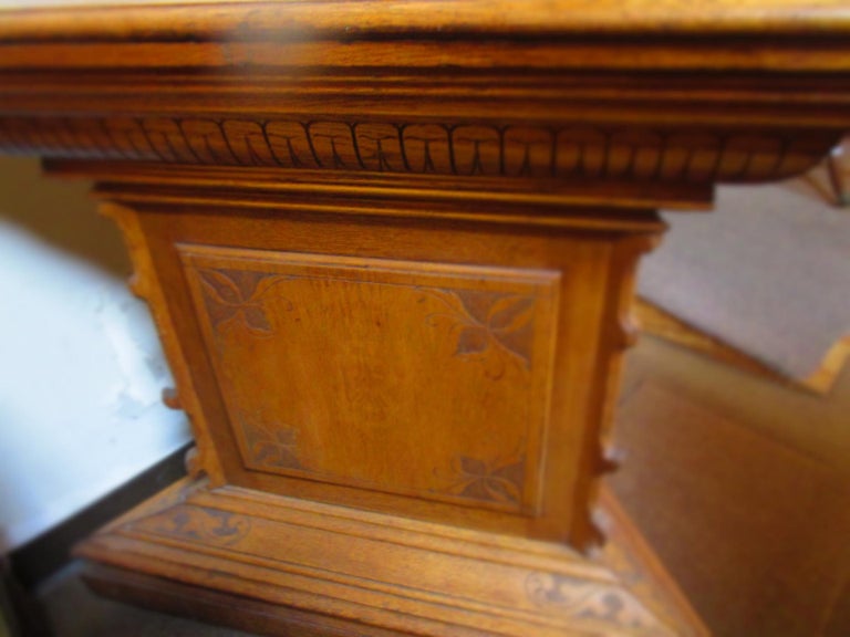 19thc Masonic Triangular Carved Oak Table Altar For Sale at 1stDibs