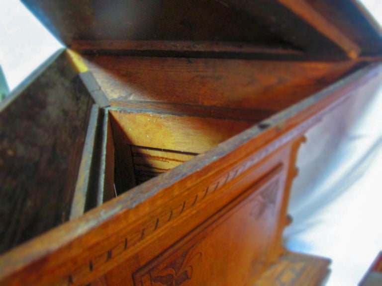 19thc Masonic Triangular Carved Oak Table Altar For Sale at 1stDibs