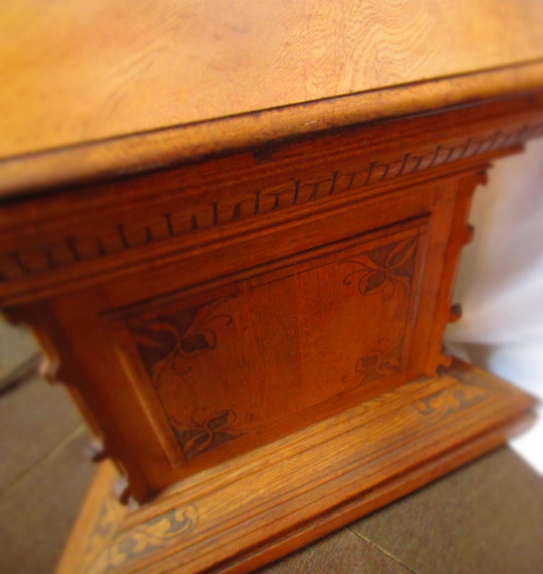 19thc Masonic Triangular Carved Oak Table Altar For Sale at 1stDibs