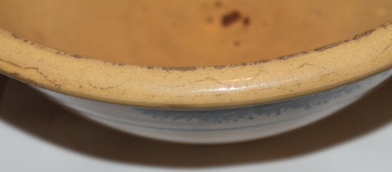 19th Century Mocha Yellow Ware Mixing Bowl, Large For Sale at 1stDibs ...