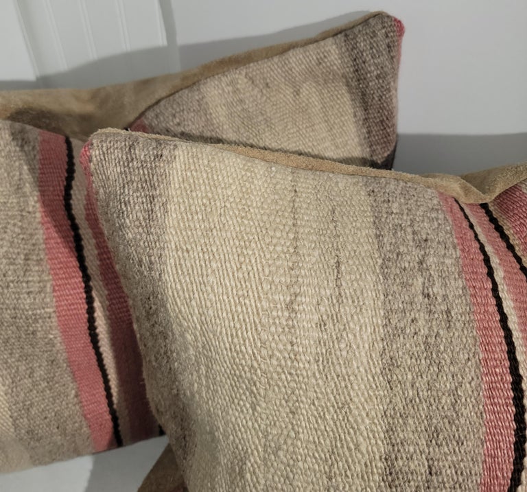 19th Century Navajo Indian Weaving Pillows-Pair For Sale at 1stDibs