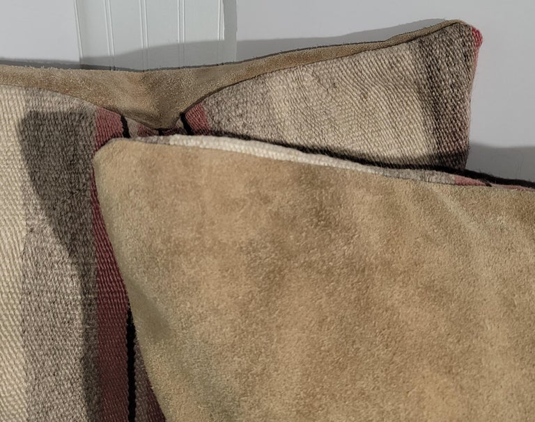 19th Century Navajo Indian Weaving Pillows-Pair For Sale at 1stDibs