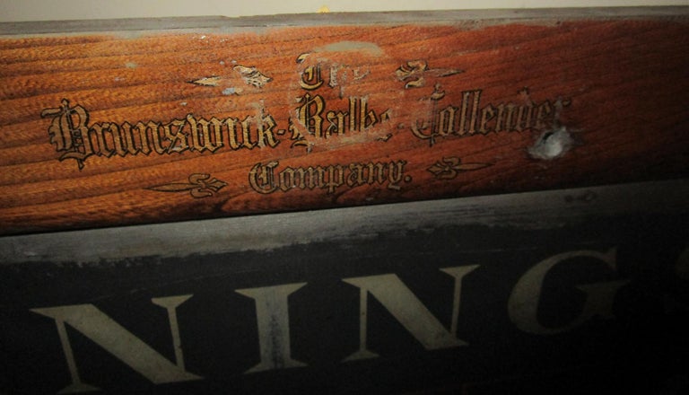 19th C Oak Brunswick Balke Collender Baseball Innings Blackboard ...