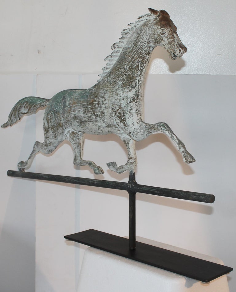 19thc Original Painted Ethan Allen Running Horse Weather Vane For Sale ...