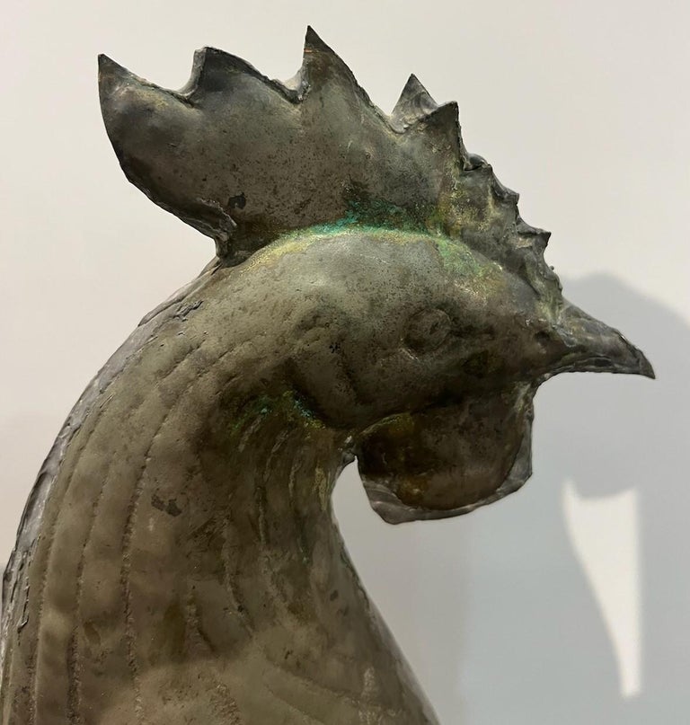 19th Century Original Painted Full Body Rooster Weathervane For Sale at ...