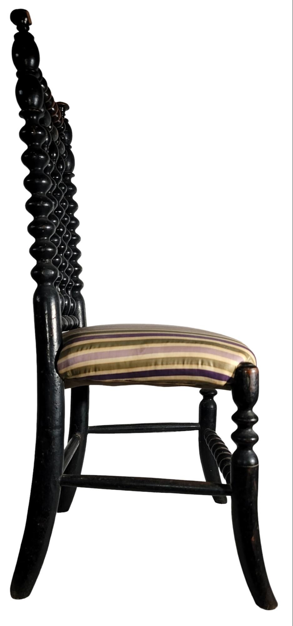 19Thc Original Painted Spindle Child's Chair For Sale at 1stDibs