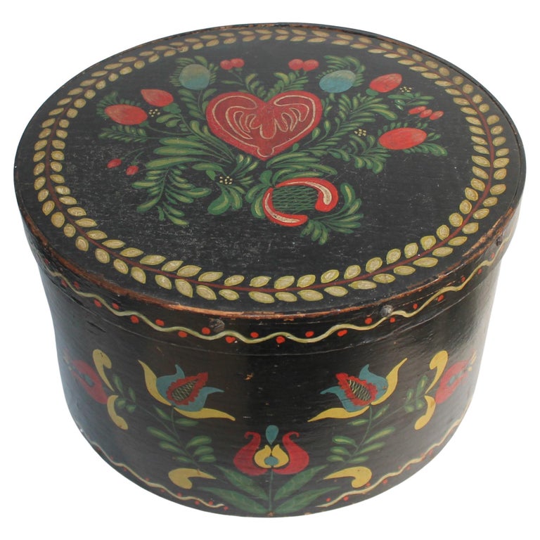 19Thc Paint Decorated Pa. Dutch Pantry Box For Sale at 1stDibs