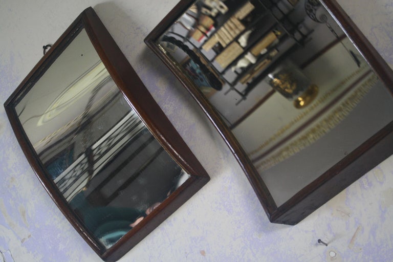 19th C Pair of Peep Show Fairground Carnival Distortion Mirrors Concave ...