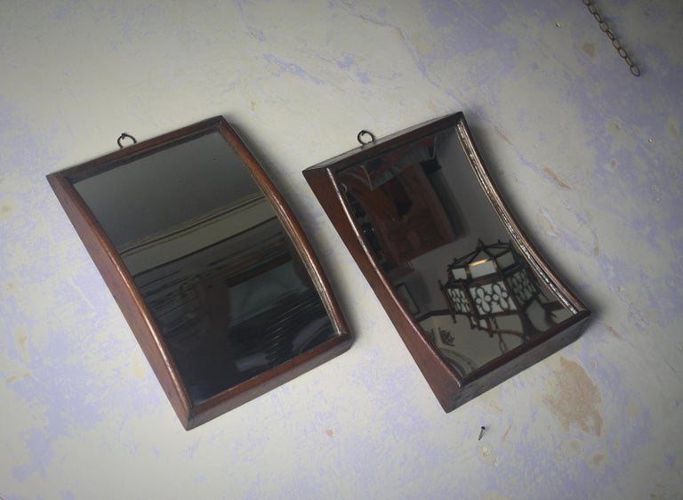 19th C Pair of Peep Show Fairground Carnival Distortion Mirrors Concave ...