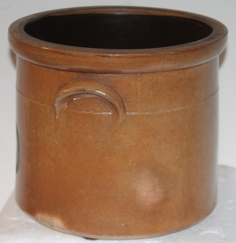 19thc Pennsylvania Stone Ware Decorated Crock For Sale at 1stDibs