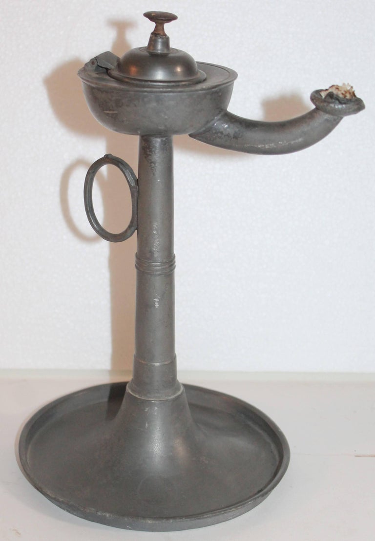 19th Century Pewter Betty Lamp in Trumpet Form For Sale at 1stDibs ...