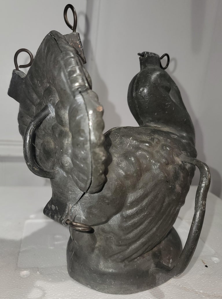 19thc Pewter Large Turkey Chocolate Mold For Sale at 1stDibs