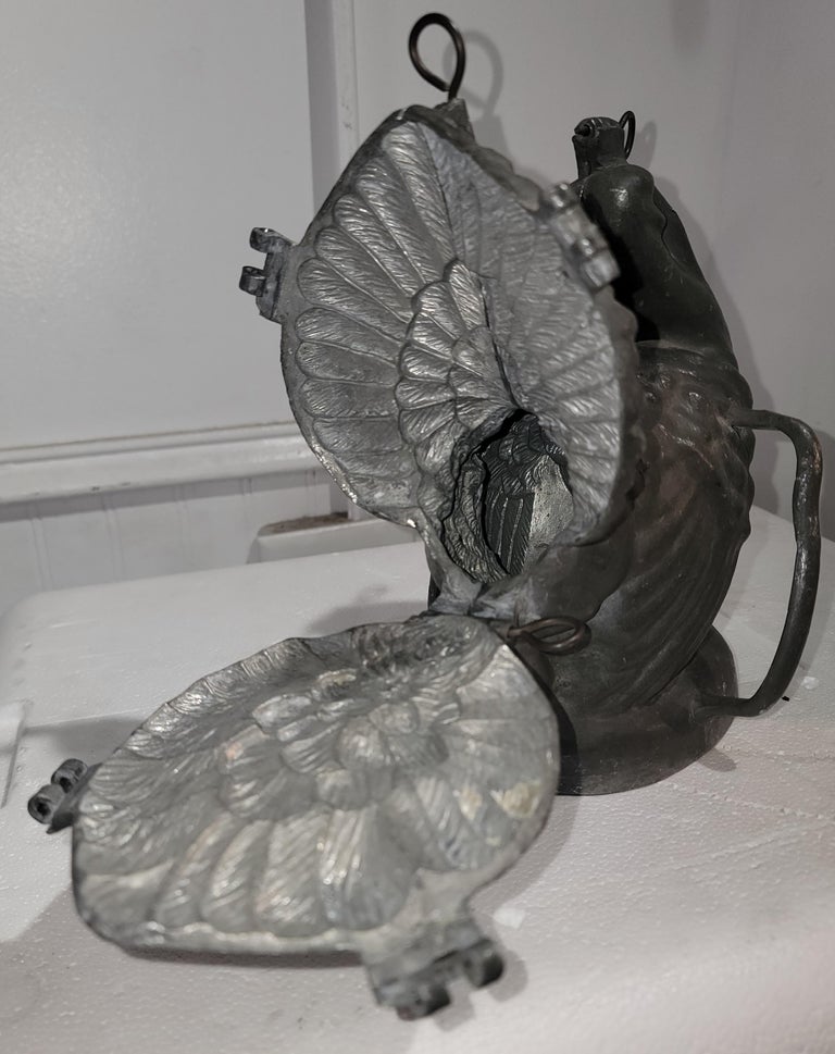 19thc Pewter Large Turkey Chocolate Mold For Sale at 1stDibs